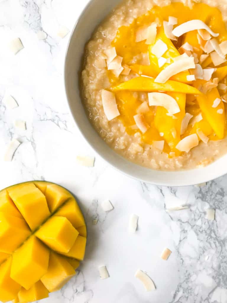 COCONUT AND MANGO RICE PUDDING - VEGAN AND HEALTHY!