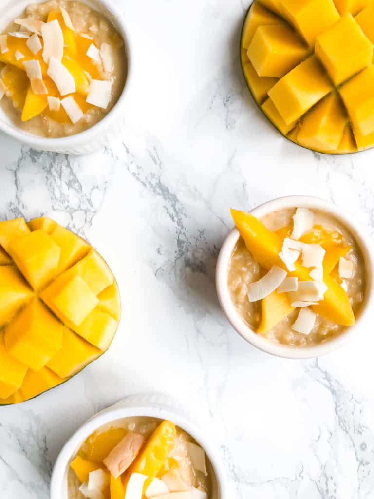 COCONUT AND MANGO RICE PUDDING - VEGAN AND HEALTHY!