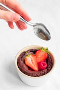 Single-Serve Molten Chocolate Pudding Cake I Georgie Eats