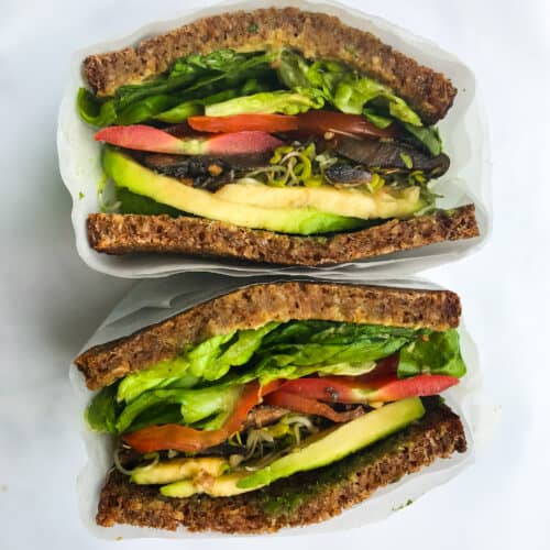 The Ultimate MLT Sandwich (Mushroom, Lettuce, Tomato) I Georgie Eats