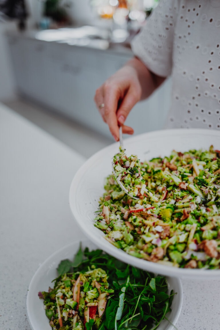 My Favourite Ever Raw Broccoli Salad I Georgie Eats