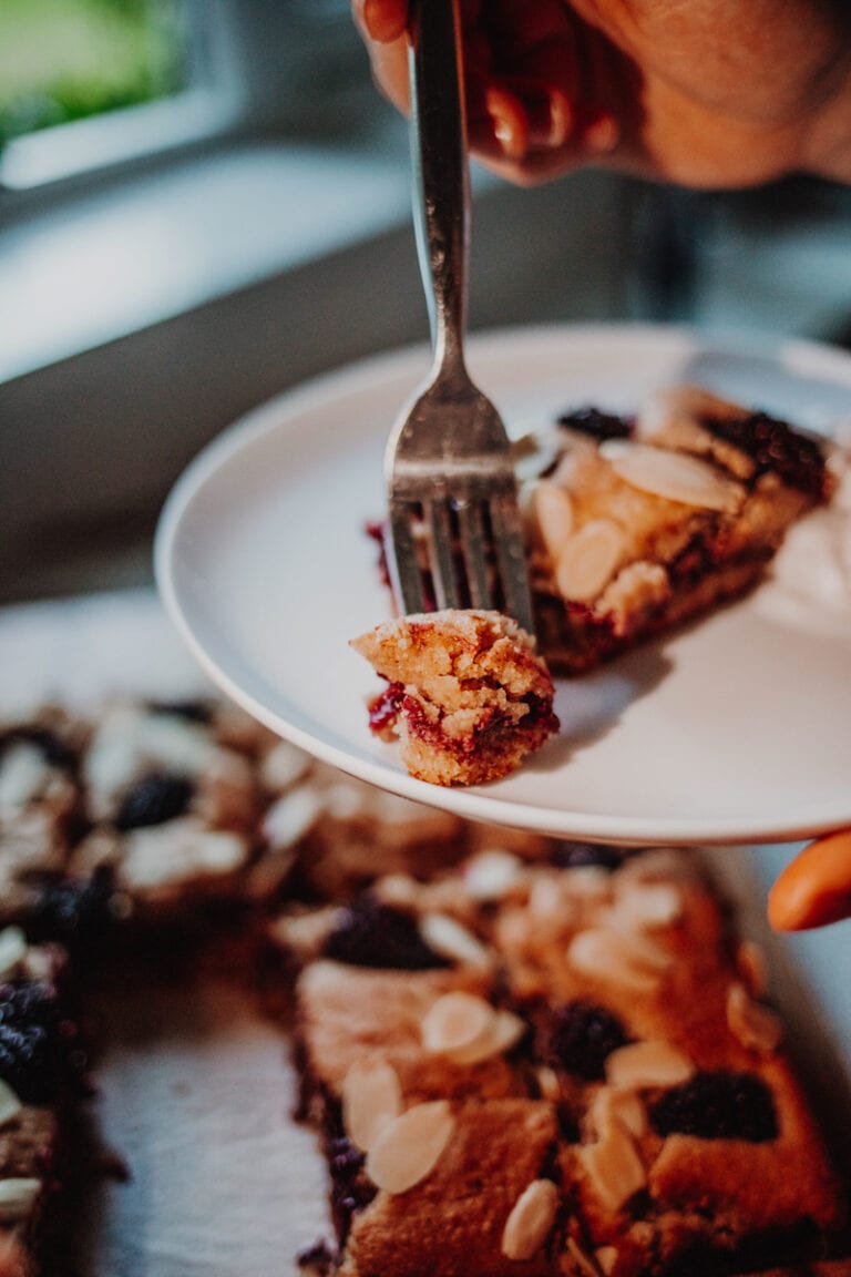 Blackberry Bakewell Bars I Vegan & Gluten-Free I Georgie Eats