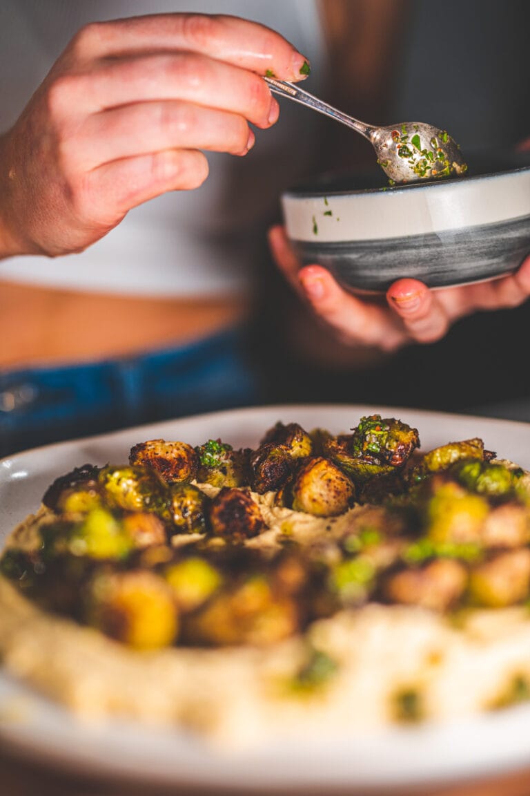 Christmas Hummus with Sumac Sprouts I Georgie Eats