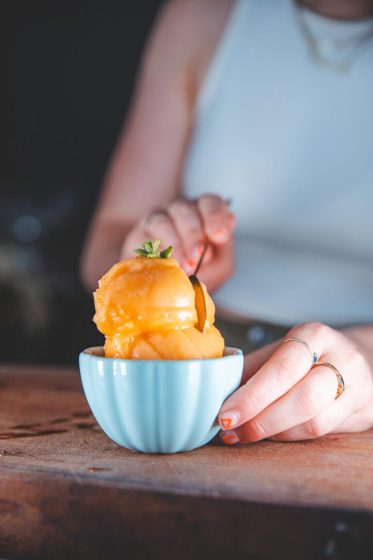 3-Ingredient Melon Sorbet I Georgie Eats