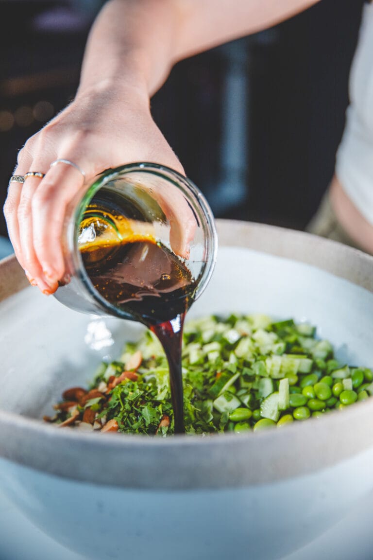 Black Rice & Miso Greens Salad I Georgie Eats